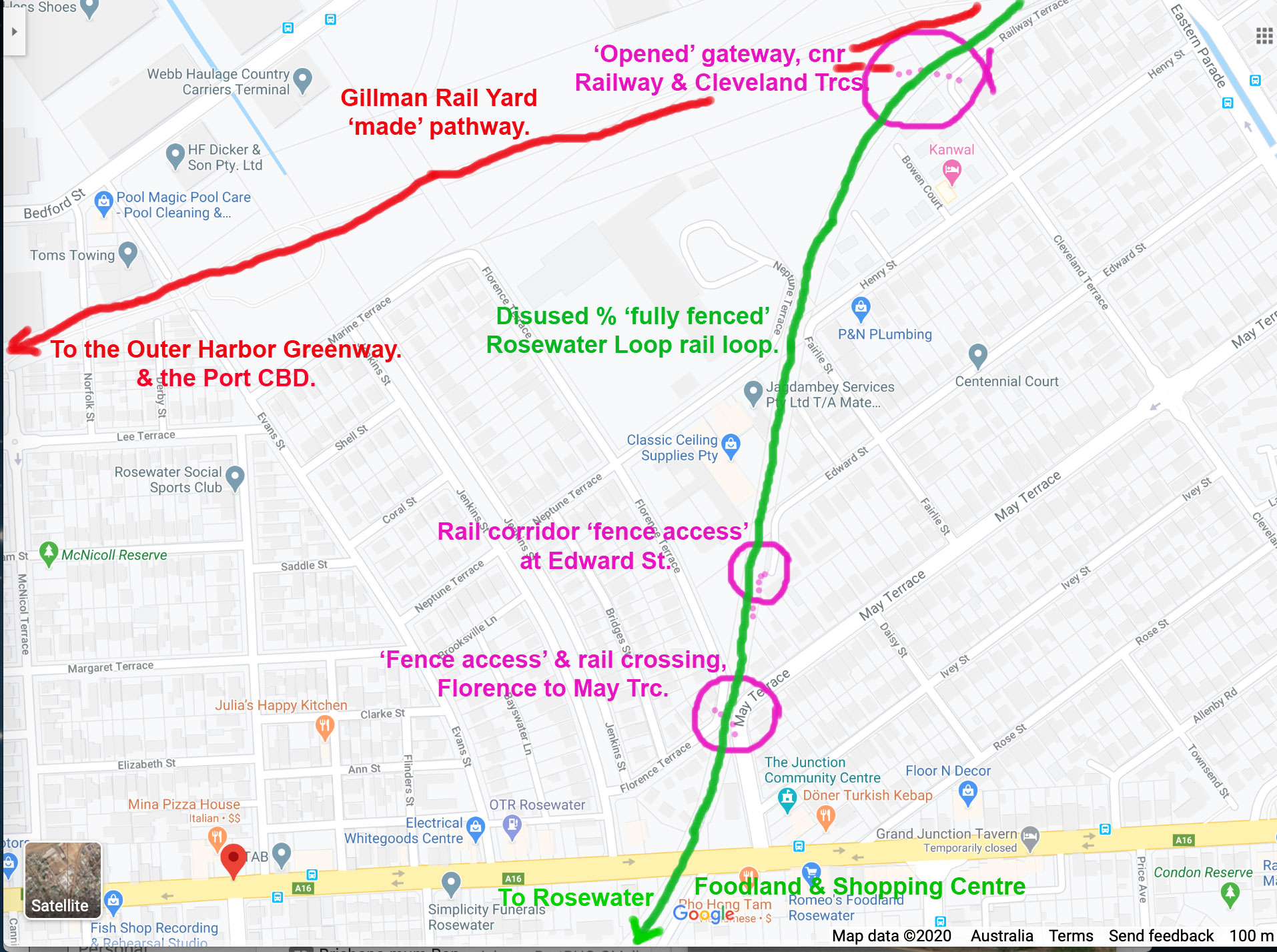 Pathways of Desire: The ‘Rosewater Loop’. | PortBUG: The Port Adelaide ...